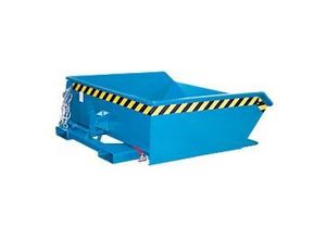 4052462063594 - eurokraft pro Mini-Späne-Kippbehälter niedrige Bauhöhe Volumen 046 m³ blau RAL 5012