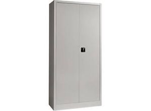 4051273635211 - Pure Universalschrank 5 OH 4 Fachböden abschließbar B 950 x T 400 x H 1935 mm Stahl weißaluminium RAL 9006 weißaluminium RAL 9006