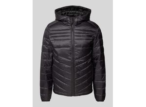 5715307363707 - Jack & Jones - Essentials - Wattierte Jacke in Schwarz mit Kapuze