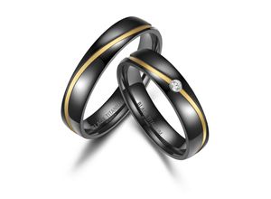 4069415314894 - Verlobungsring MARRYA BLACK TITANIUM by MARRYA Fingerringe Gr 48 Titan schwarz (herren ring schwarz gold) Damen