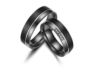 4069415274945 - Partnerring BLACK TITANIUM by MARRYA Fingerringe Gr 48 Titan herren ring schwarz silber Damen Freundschaftsringe