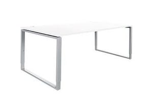 4250510881729 - Genius Schreibtisch Modena Flex höheneinstellbar Rechteckform Bügelfuß Breite 1800 mm weiß