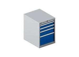 4051273667632 - Select Schubladenschrank 27-36 5 Schübe bis 75 kg B 564 x T 725 x H 800 mm enzianblau weißaluminium