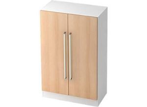 4032062166086 - Aktenschrank TARVIS mit Griff ohne Schloss 3 Ordnerhöhen B 800 x T 420 x H 1270 mm weiß Eiche-Dekor