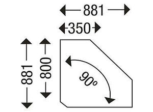 4051273737007 - Genius Rückseitenblende für Winkelplatte B 800 x T 800 mm  90° weißaluminium