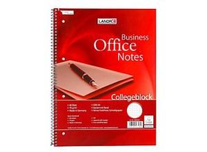 4006144587403 - Collegeblock 355408028 Office Lineatur 22   liniert mit Rand innen A4+ 70g rot 80 Blatt 4006144587403 Landre