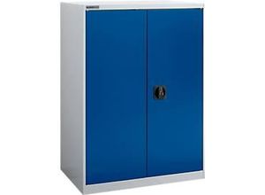 4051273634627 - Flügeltürenschrank Select MS-i 12408 Stahlblech B 800 x T 400 x H 1215 mm 3 OH Weißaluminium Enzianblau bis 150 kg