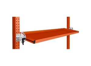 4045916127669 - Neigbare Ablagekonsole für Reihe Universal oder Profi Nutztiefe 345 mm für Tischbreite 1500 mm rotorange