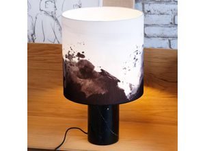 5704709081708 - Dyberg Larsen Lighting - Dyberglarsen Marble Molly Tischlampe Marmor Textilschirm