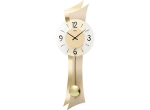 4037445151932 - Pendelwanduhr AMS W7427 Wanduhren Gr B H L 23 cm x 8 cm x 70 cm goldfarben Pendeluhren