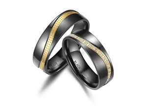 4069415315419 - Verlobungsring MARRYA BLACK TITANIUM by MARRYA Fingerringe Gr 48 Titan schwarz (herren ring schwarz gold) Damen