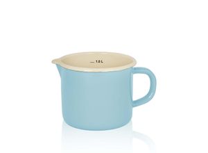 4006776088453 - Emaille-Milchtopf mit Ausguss Serie SYLT 12 cm