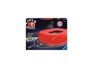 4005556125302 - Ravensburger Puzzle - Ravensburger 3D Puzzle Allianz Arena bei Nacht 12530 - Bayern München Fanartikel - leuchtet im Dunkeln