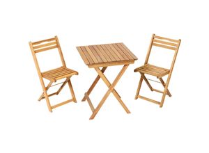 4033662994222 - Porto Set 3tlg 2 Porto Klappstüh le 1 Klapptisch 60 x 60 cm FSC ® Eukal