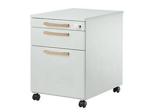 4251898812671 - Select Rollcontainer Start Off Wood Schub Hängeregister & Utensilienauszug B 432 x T 580 x H 595 mm lichtgrau