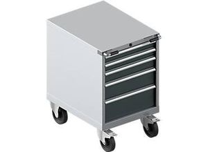 4051273672254 - Select Schubladenschrank mit Rollen WSK 27-36 5 Schübe bis 200 kg B 564 x T 725 x H 920 mm weißaluminium anthrazitgrau