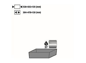 4250101142017 - Bodenauffangwanne Standard für asecos Sicherheitsschränke der S-30 und K-30 Serie Edelstahl 14301 B 528 x T 502 x H 120 mm 27 l