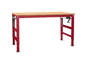 4045916135114 - AU90853003 Arbeitsgrundtisch UNIVERSAL Ergo K mit Multiplexplatte BxTxH = 1750 x 800 x 722-1022 mm Rubin-Rot