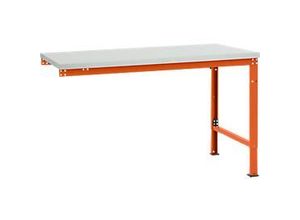 4045916152890 - AU80672001 Arbeits-Anbautisch UNIVERSAL Spezial mit Kunststoffplatte BxTxH = 1500 x 1000 x 722-1022 mm Rotorange (RAL 2001)