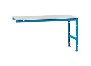 4045916081220 - AU60975012 Arbeits-Anbautisch UNIVERSAL Standard mit Kunststoffplatte BxTxH = 1750 x 1000 x 760-870 mm Licht-Blau (RAL 5012)