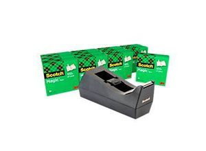 3134375259101 - Sparset Tischabroller Scotch® + 12 Rollen Klebeband Scotch® Magic™ Tape für Rollen bis B 19 mm