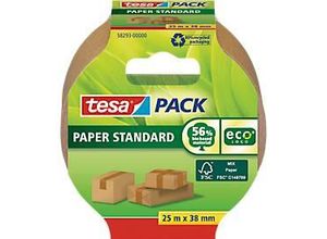 4063565112843 - Paketklebeband tesapack Paper Standard ecoLogo für Pakete bis zu 10 kg B 38 mm x L 25 m FSC zertifiziertes Papier braun