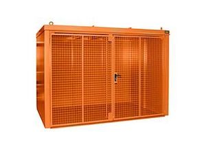 4052462060012 - Gasflaschencontainer BAUER GFC-B M5 B 2175 x T 3125 x H 2270 für 96 Gasflaschen feuerbeständig abschließbar orange