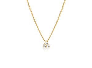 4050878562397 - Collierkettchen ELLI DIAMONDS Panzerkette Dreieck Diamant (0045 ct)585 Gelbgold Halsketten Gr 45 0009 carat ct mit Diamanten Gelbgold 585 Länge 45 cm goldfarben (gold weiß) Damen Colliers