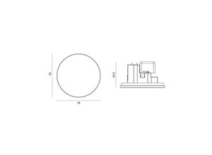 9010870451537 - LED-Einbaulampe Wall 68R Glass RD weiß Aluminium CCT