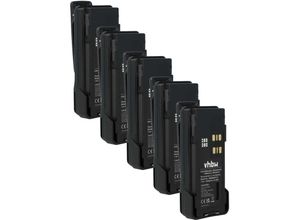 4068201569203 - 5x Akku Ersatz für Motorola PMNN4544 PMNN4543A PMNN4543 für Funkgerät Walkie Talkie (3000 mAh 74 v Li-Ion) + Gürtelclip - Vhbw