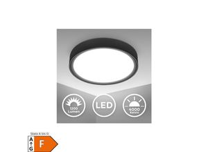 4057722006816 - Bklicht - led Deckenlampe 12W schwarz matt Deckenleuchte 4000K Wohnzimmer Flur Küche 25cm - 10