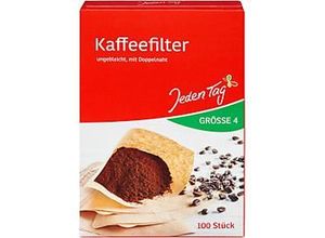 4306188402312 - Kaffeefilter Markant Jeden Tag für Kaffeemaschinen & Handfilter Doppelnaht Größe 4 naturbraun 100 Stück