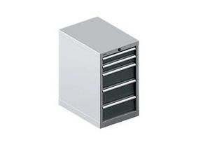 4051273648921 - Schäfer Shop Select Schubladenschrank 18-27 5 Schübe bis 75 kg B 411 x T 572 x H 700 mm anthrazitgrau weißaluminium