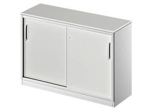 4051273739704 - Genius Schiebetürenschrank TETRIS SOLID 2 OH B 1200 mm inkl 19 mm Abdeckplatte lichtgrau weißalu