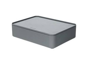 4012473111042 - Aufbewahrungsbox Smart Organizer ALLISON 1110-19 mit Deckel für A5 außen 260x195x68mm Kunststoff granite grey 4012473111042 H