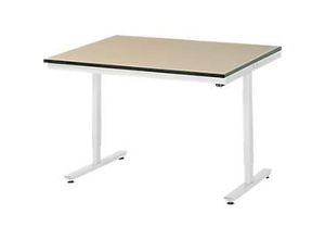 4040376062635 - Rau Arbeitstisch Adlatus elektrisch höhenverstellbar 22 mm MDF-Platte bis 150 kg B 1250 x T 1000 x H 720-1120 mm braun lichtgrau