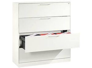 4064615080921 - Hängeregistraturschrank ASISTO C 3000 4 Schubladen 3-bahnig B 1200 mm weiß weiß