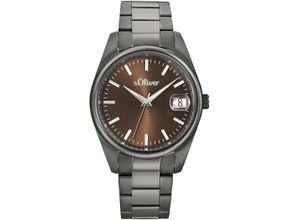 4056867037488 - Quarzuhr SOLIVER 2033529 Armbanduhren grau (gunfarben) Herren Armbanduhr Herrenuhr Datum