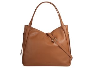 4262427392076 - Umhängetasche SAMANTHA LOOK Damen Gr B H T 35cm x 30cm x 14cm onesize braun (cognac) Leder clean Taschen echt Leder Made in Italy