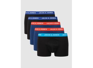 5713744932081 - Jack & Jones - Unterhosen mit kontrastierendem Taillenbund im 5er-Pack in Schwarz und Blau-Bunt