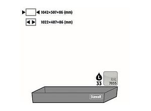 4250101138072 - Bodenauffangwanne STAWA-R für asecos Sicherheitsschränke der Q30 Q90 und S90 Serie Stahlblech lichtgrau B 1042 x T 507 x H 86 mm 33 l