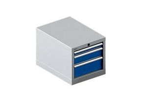 4051273647573 - Schäfer Shop Select Schubladenschrank 18-27 3 Schübe (H 50 100 150mm) bis 75 kg B 411 x T 572 x H 400 mm enzianblau weißaluminium