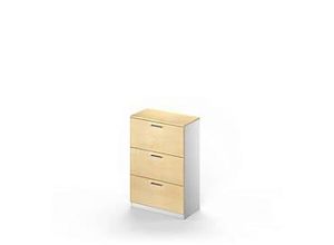 4051273740311 - SchÃ¤fer Shop Genius HÃ¤ngeregristraturschrank TETRIS SOLID 3 SchÃ¼be 3 OH B 800 x H 1170 mm Ahorn-Dekor weiÃŸalu