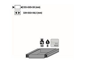 4250101187889 - Auszugswanne Entsorgung für asecos Sicherheitsschränke der S90 Serie Stahlblech lichtgrau B 332 x T 605 x H 50 mm 10 l bis 50 kg