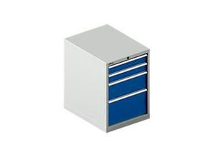 4051273667403 - Select Schubladenschrank 27-36 4 Schübe bis 200 kg B 564 x T 725 x H 800 mm enzianblau lichtgrau