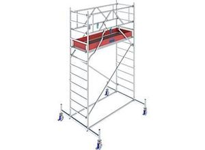 4009199771025 - Alu-Fahrgerüst Serie 10 200 kg m² TÜV-geprüft höhenverstellbare Rollen L 2000 x B 750 x H 4400 mm