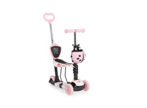 3800146227913 - Kinderroller Lollipop 3 in 1 Schiebestange Sitz PU-Vorderräder mit LED rosa