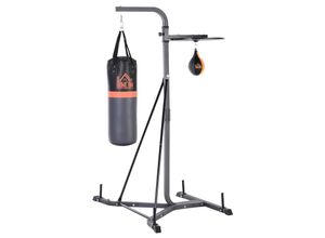 4250871279999 - Boxsackständer mit Punchingball schwarz 163 x 115 x 224 cm (BxTxH) Boxsackhalterung Kraftsport Trainingsgerät Boxen