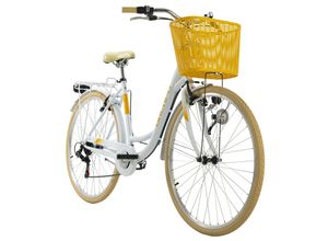 4250547528703 - KS Cycling Damenfahrrad 28 Cantaloupe weiß mit Korb RH 48 cm