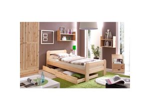 4250393855879 - TiCAA Massivholz Einzelbett Bert Kiefer Natur